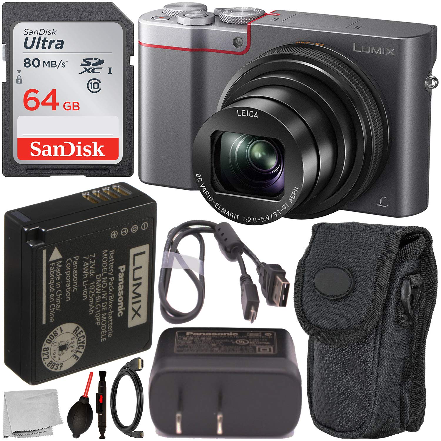 Panasonic Lumix DMC-ZS100 Digital Camera (Silver) - DMC-ZS100S With ...